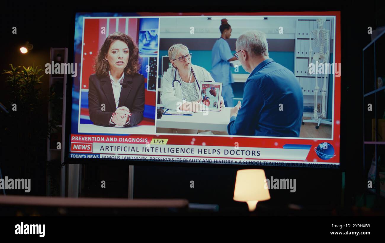 Broadcast tv news displayed hi-res stock photography and images - Alamy