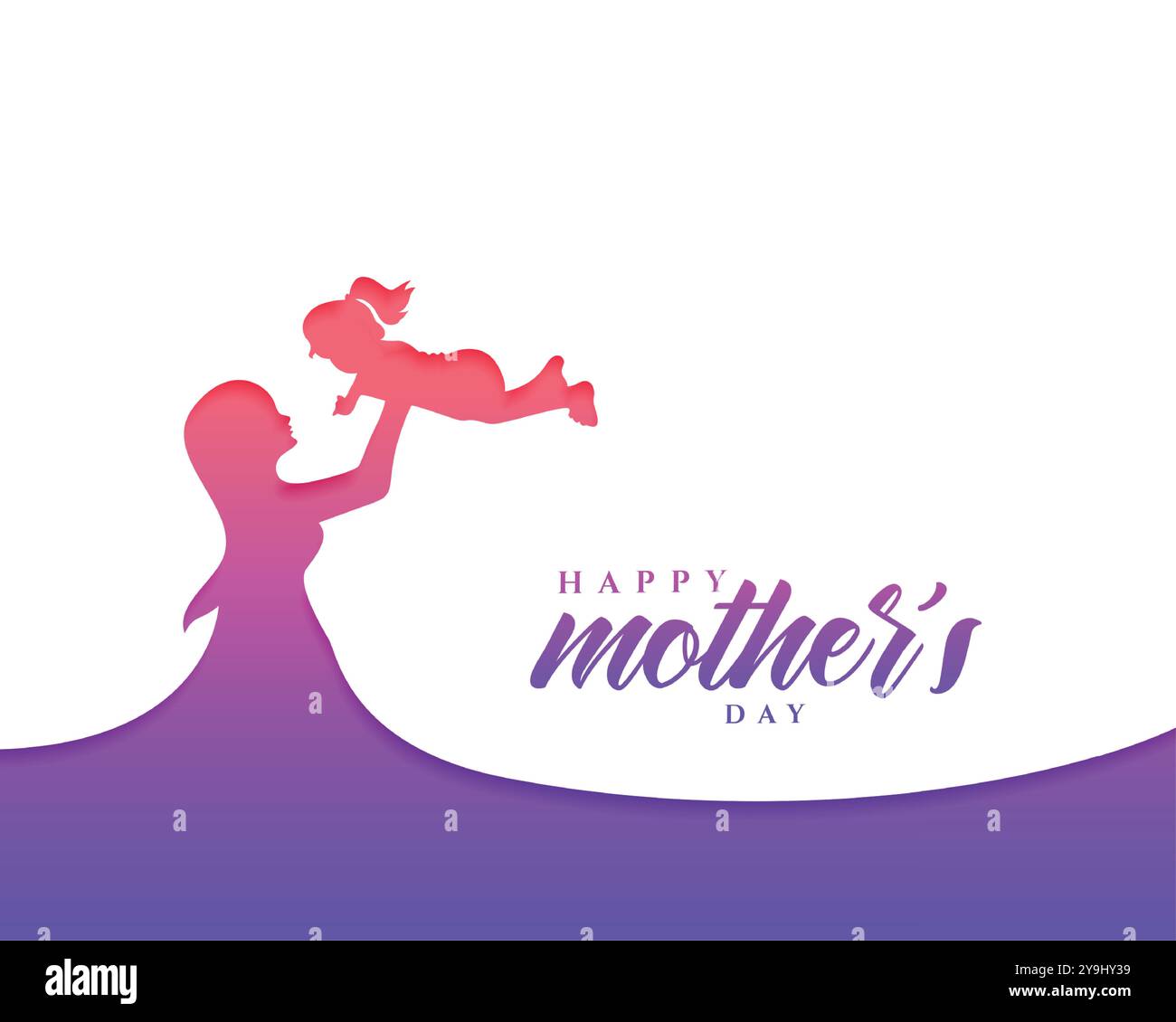 beautiful mother's day special background in papercut style for best ...