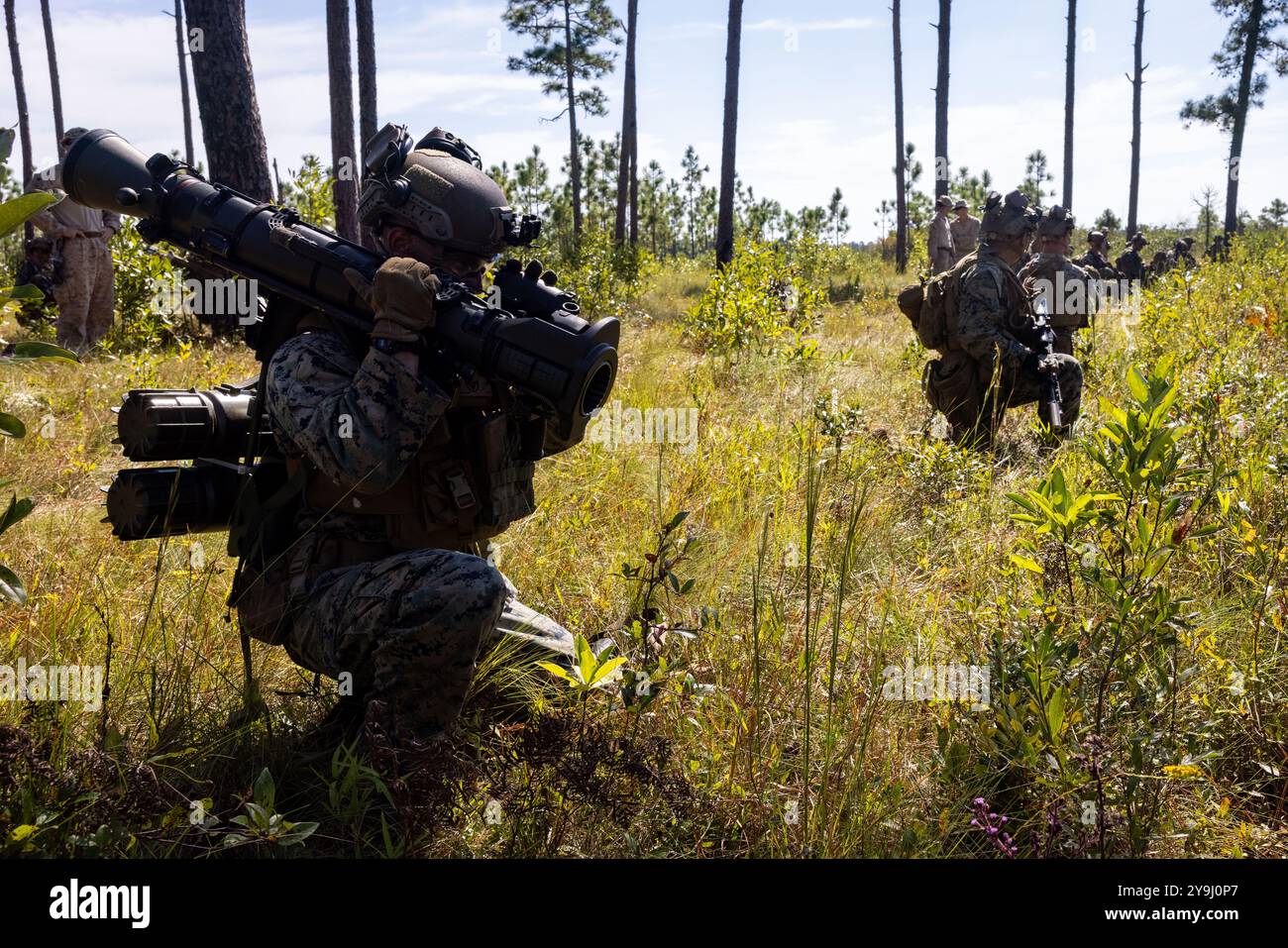 U.S. Marine Corps Lance Cpl. Colson Mullis, left, a rifleman with 3rd ...