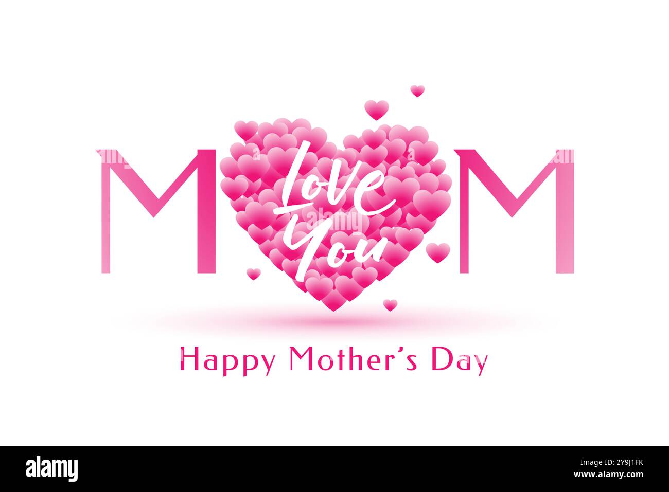 decorative mothers day wishes background with love you mom message ...