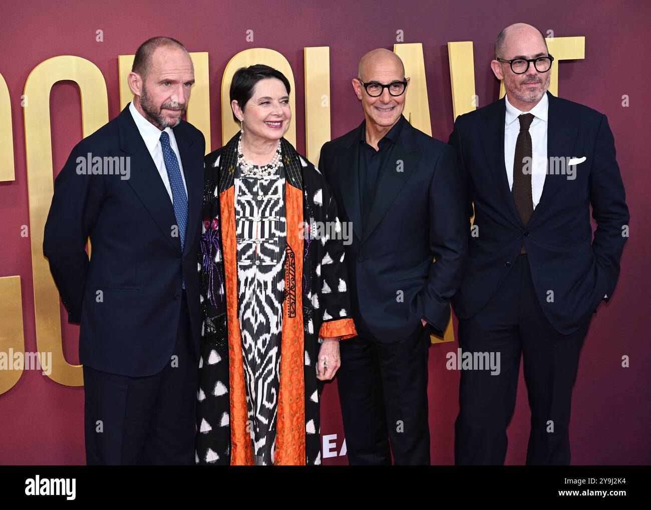LONDON, ENGLAND: 10th October 2024: Ralph Fiennes, Isabella Rossellini ...