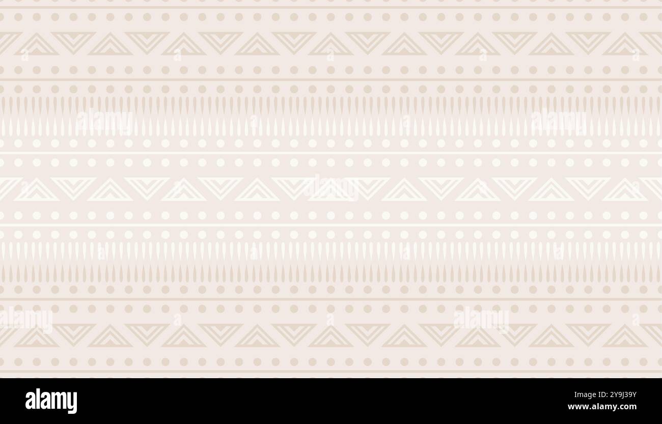 ethnic line pattern background with artistic borders design vector ...