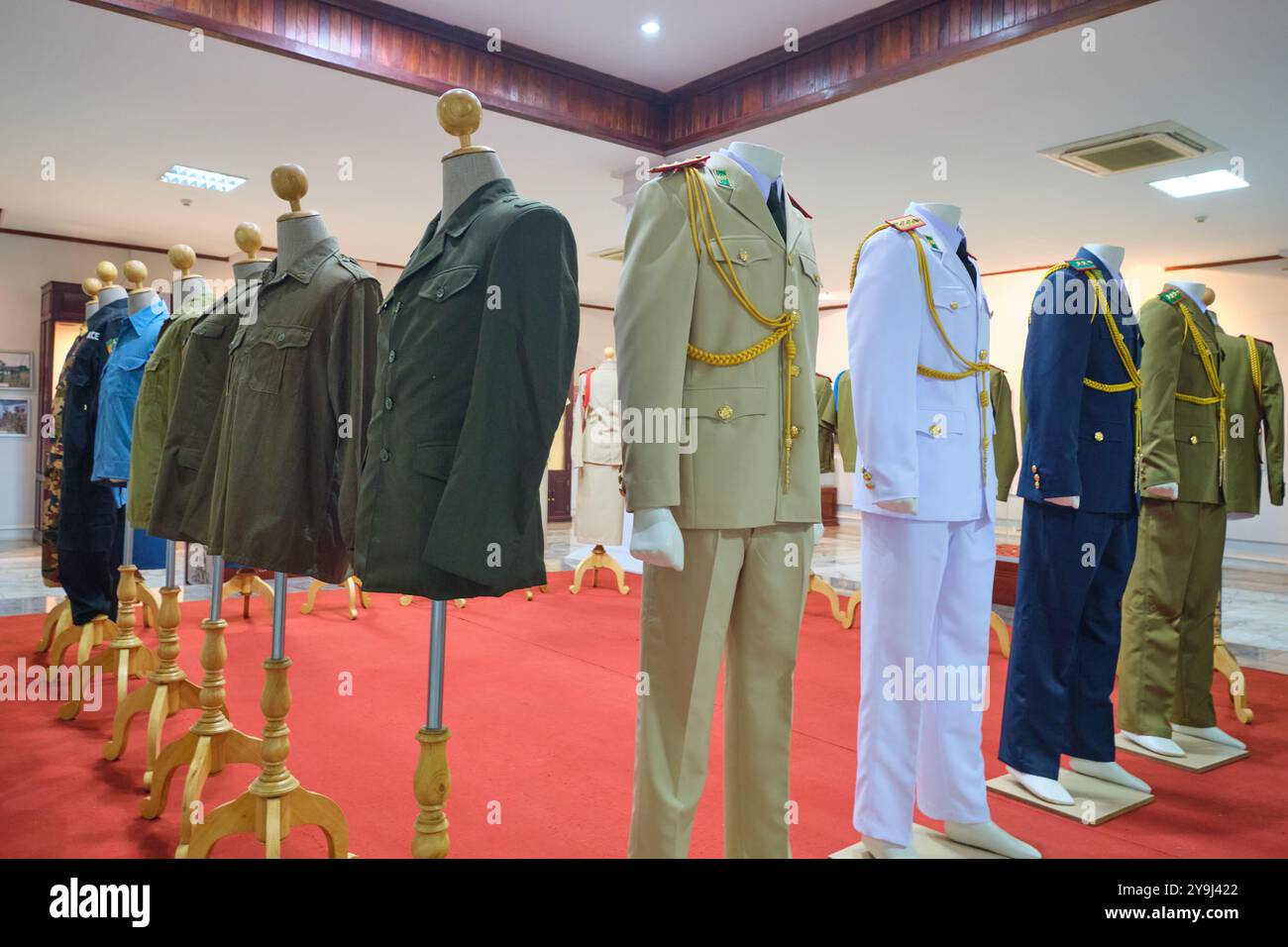 Various uniforms for different security, police, guard divisions. At ...