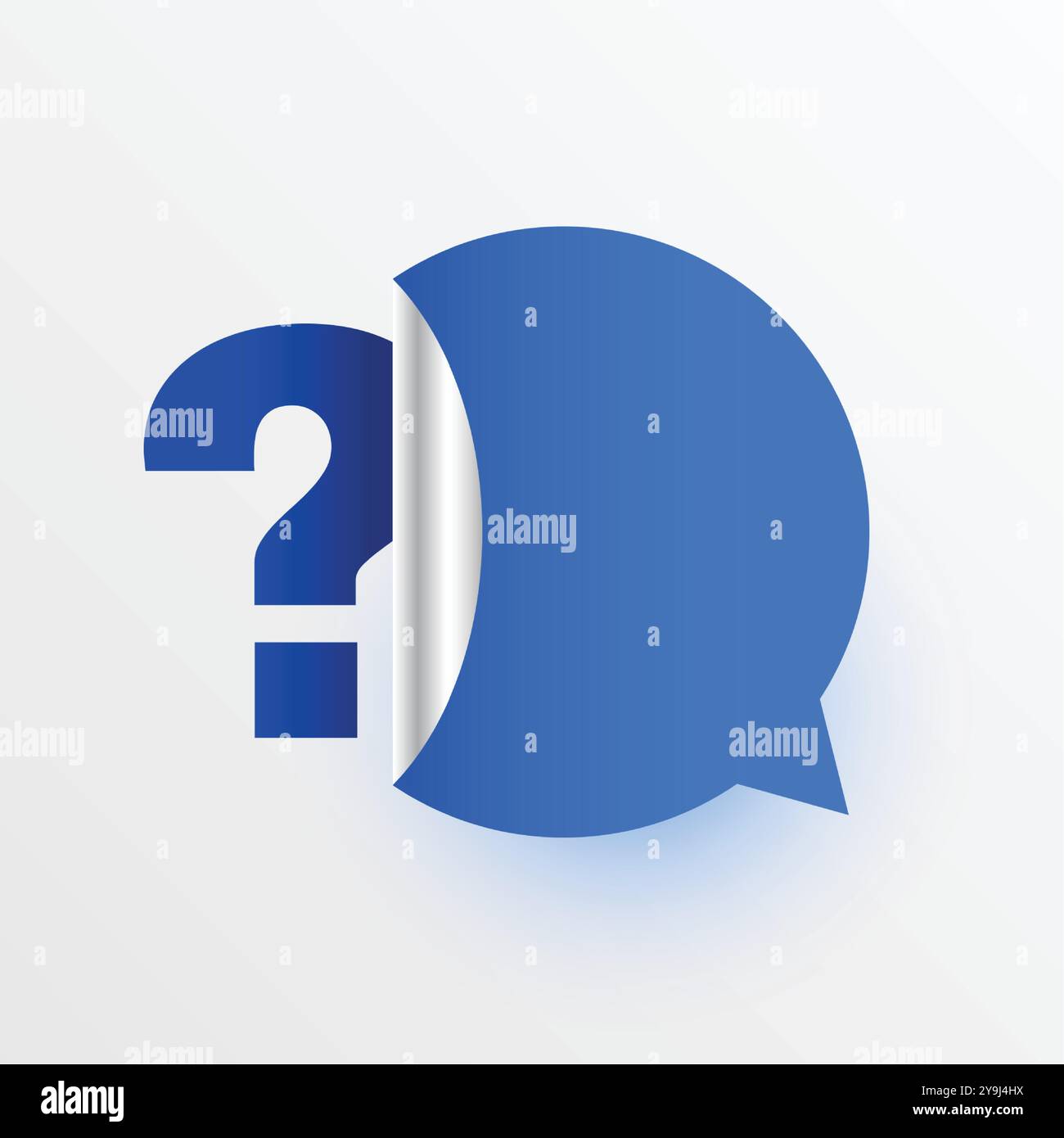 question mark sign with chat bubble sticker for ideas or speech vector ...