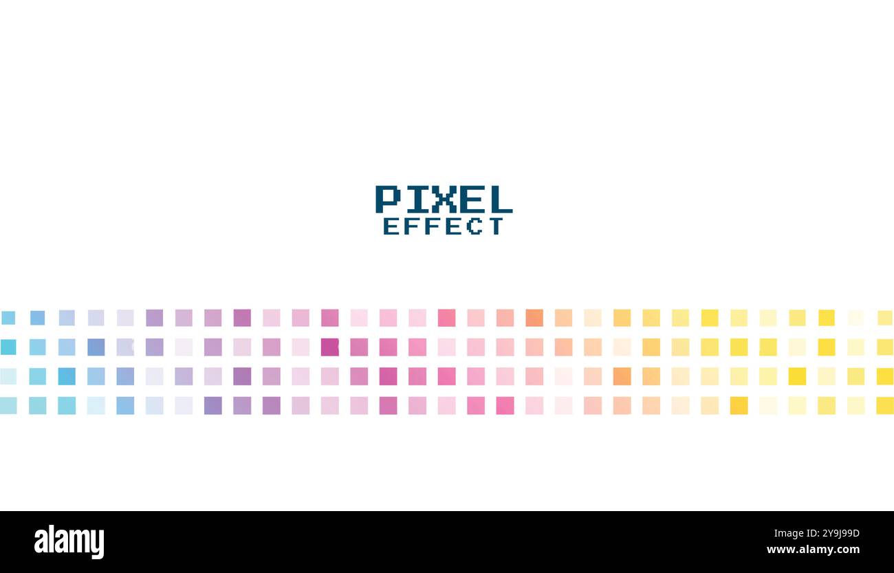 abstract halftone pattern grid banner with gradient square blocks ...