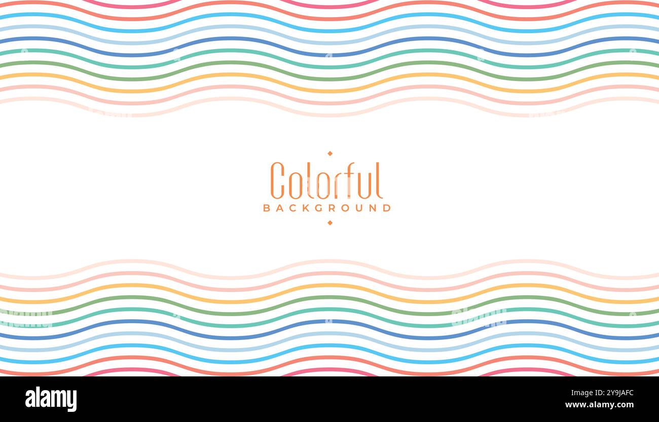 minimalist wave pattern colorful background vector Stock Vector Image ...