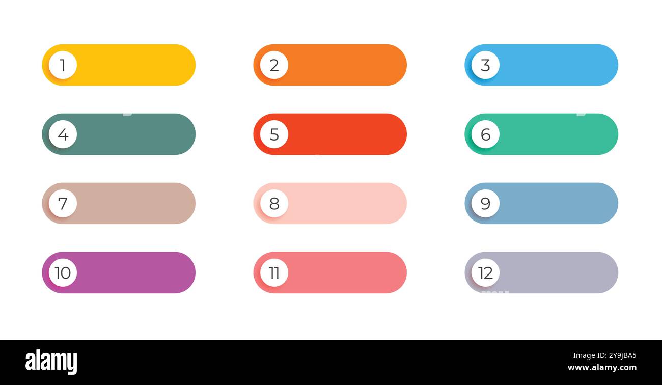 colorful bullet points element for business headline vector Stock ...