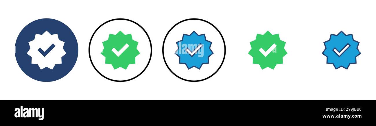 verified icon vector. verification check mark. approved icon Stock Vector Image & Art - Alamy