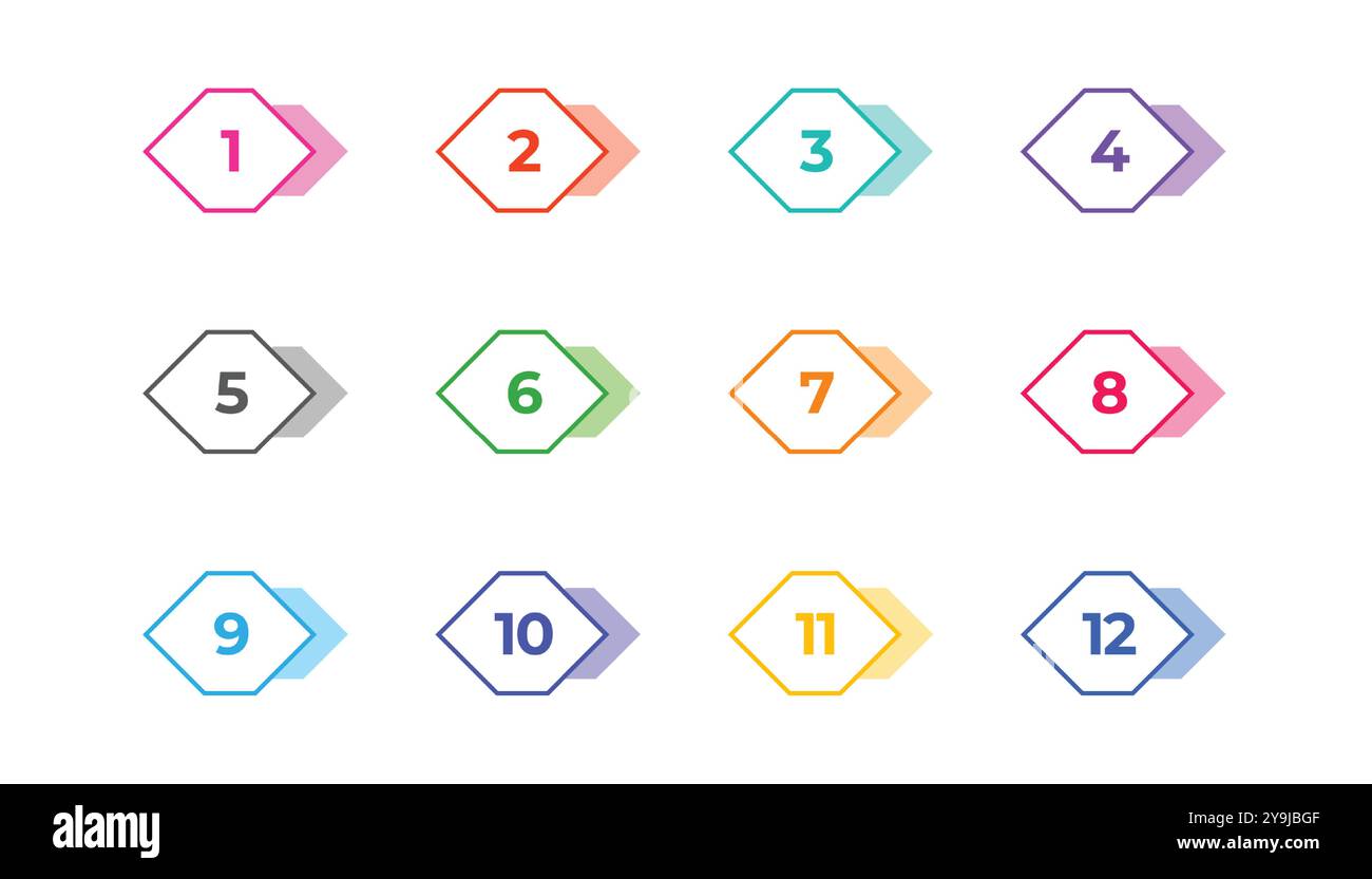 bullet points icon in hexagon shape background vector Stock Vector ...