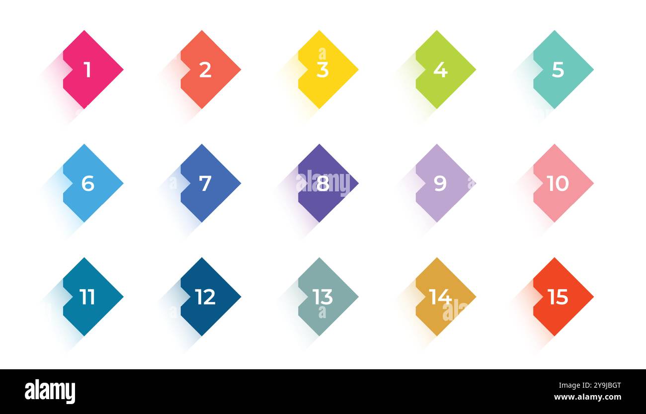 stylish bullet points infographic symbols in pack vector Stock Vector ...