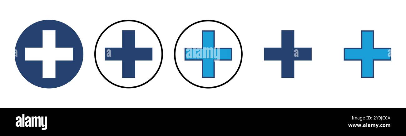 Plus icon vector add icon addition sign medical plus icon Stock Vector ...