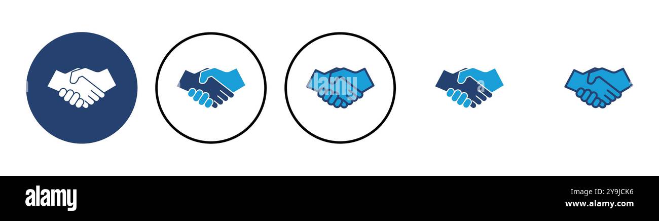 Handshake icon vector. business handshake. contact agreement Stock ...