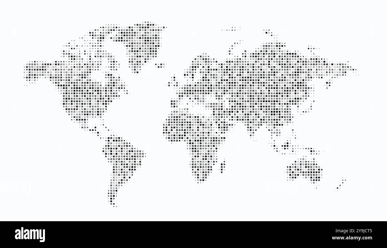 abstract gray world map in dotted style vector design Stock Vector ...