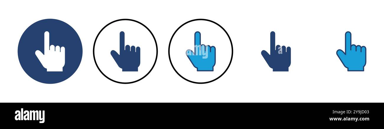 Hand click icon vector. pointer icon vector. hand cursor icon vector ...