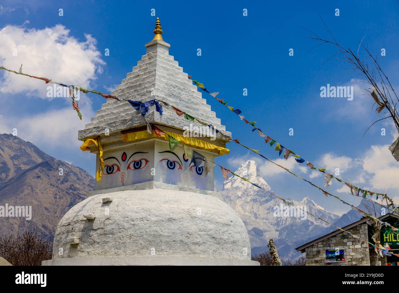 Buddhist stupa sacred building in Nepal. The greatest stupa in ...