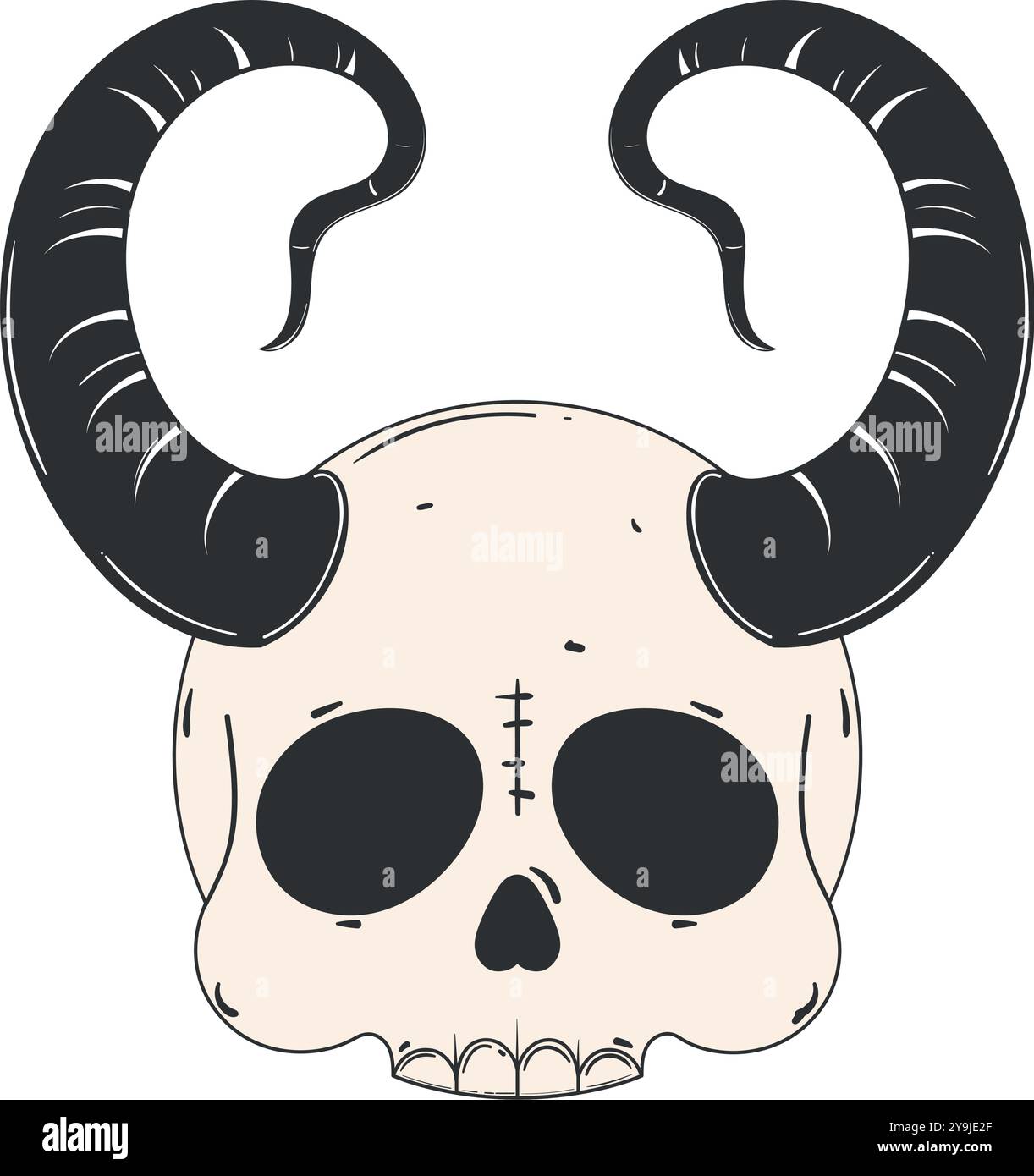 Horns curved Stock Vector Images - Alamy