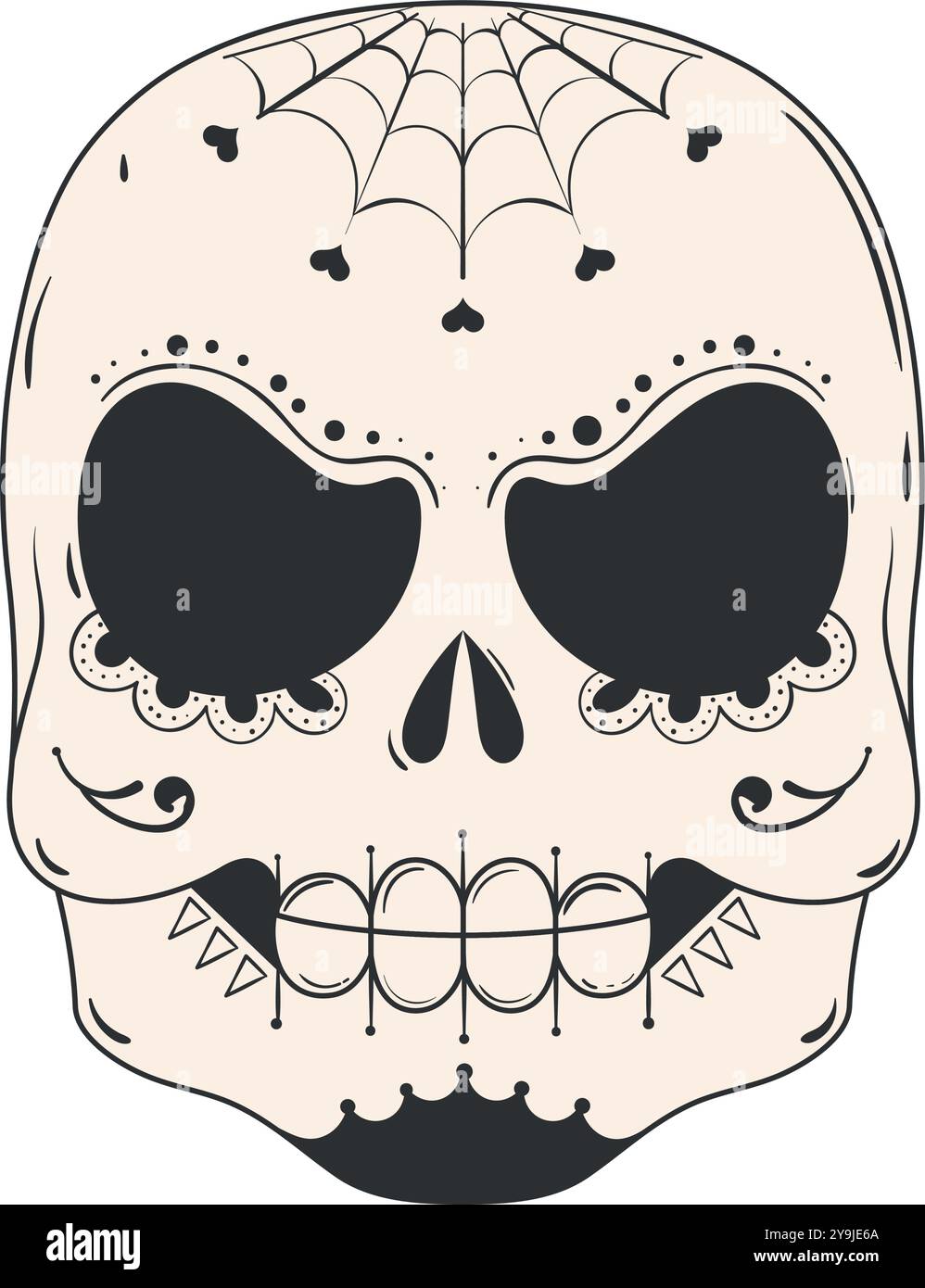Spider Web Skull Art