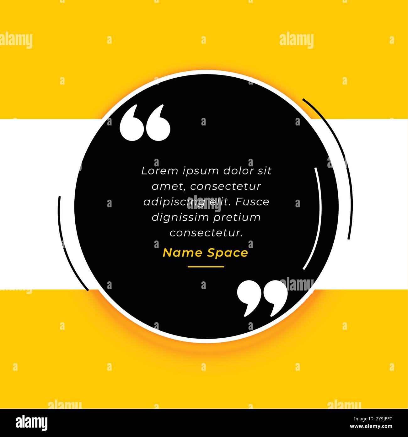 circle quote text box background social media content vector Stock ...