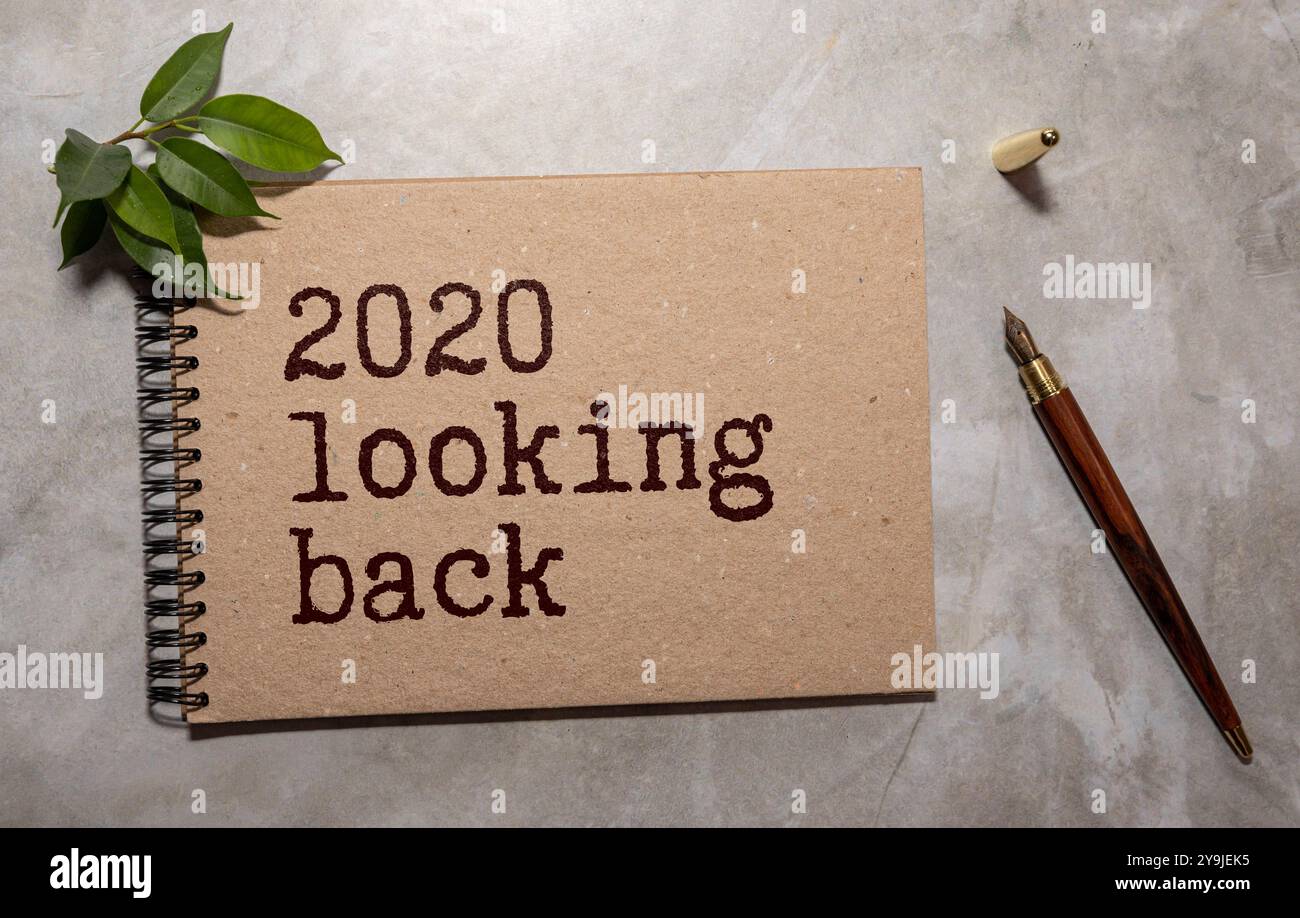 2020 Year in Review on a folded newspaper as the front page Stock Photo ...