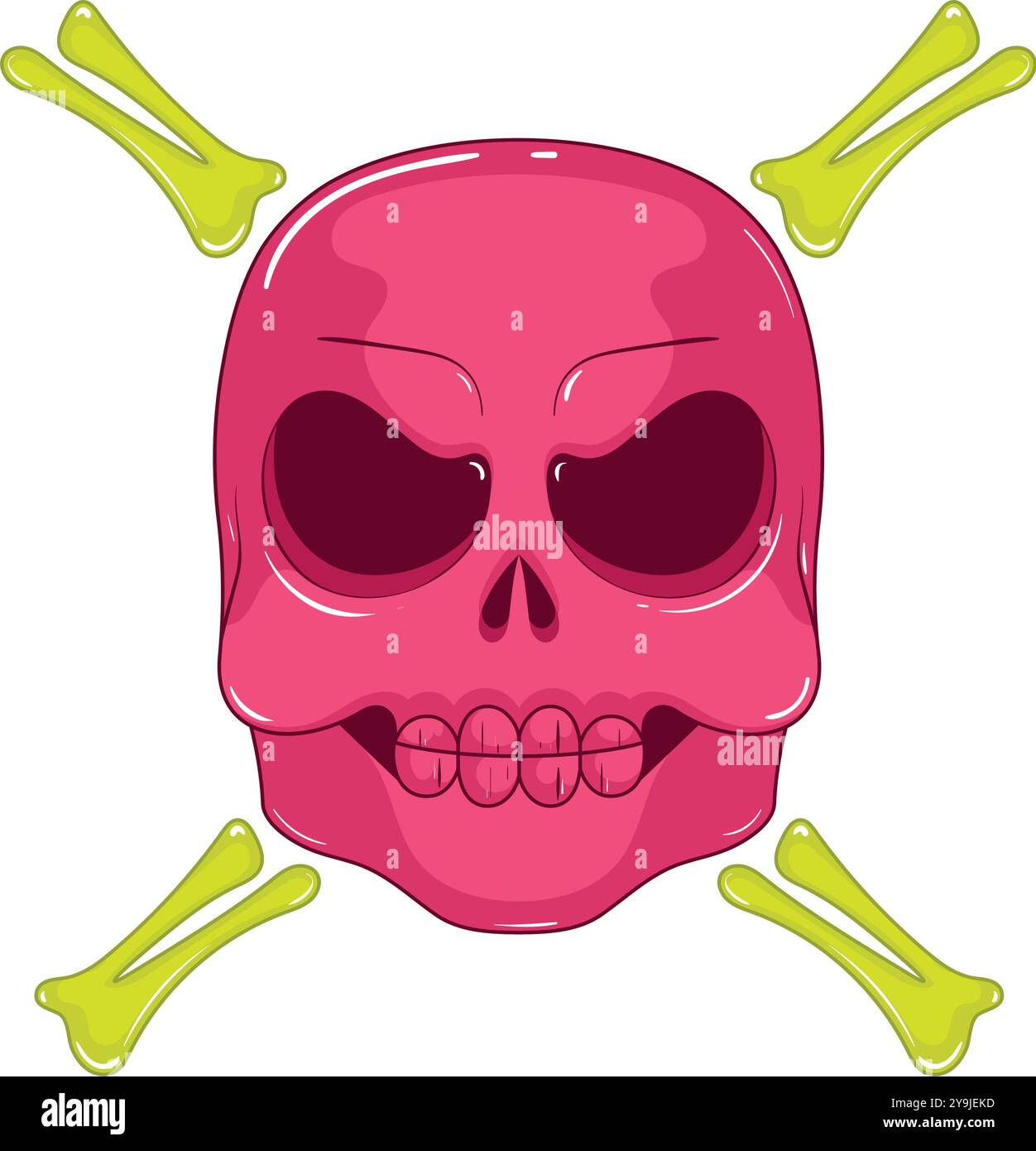 Skull and crossed bones illustration, Vector Stock Vector Image & Art ...