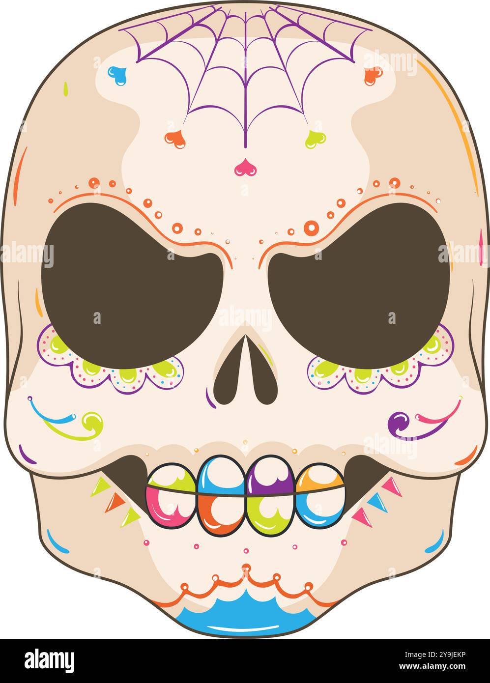 Spider Web Skull Art