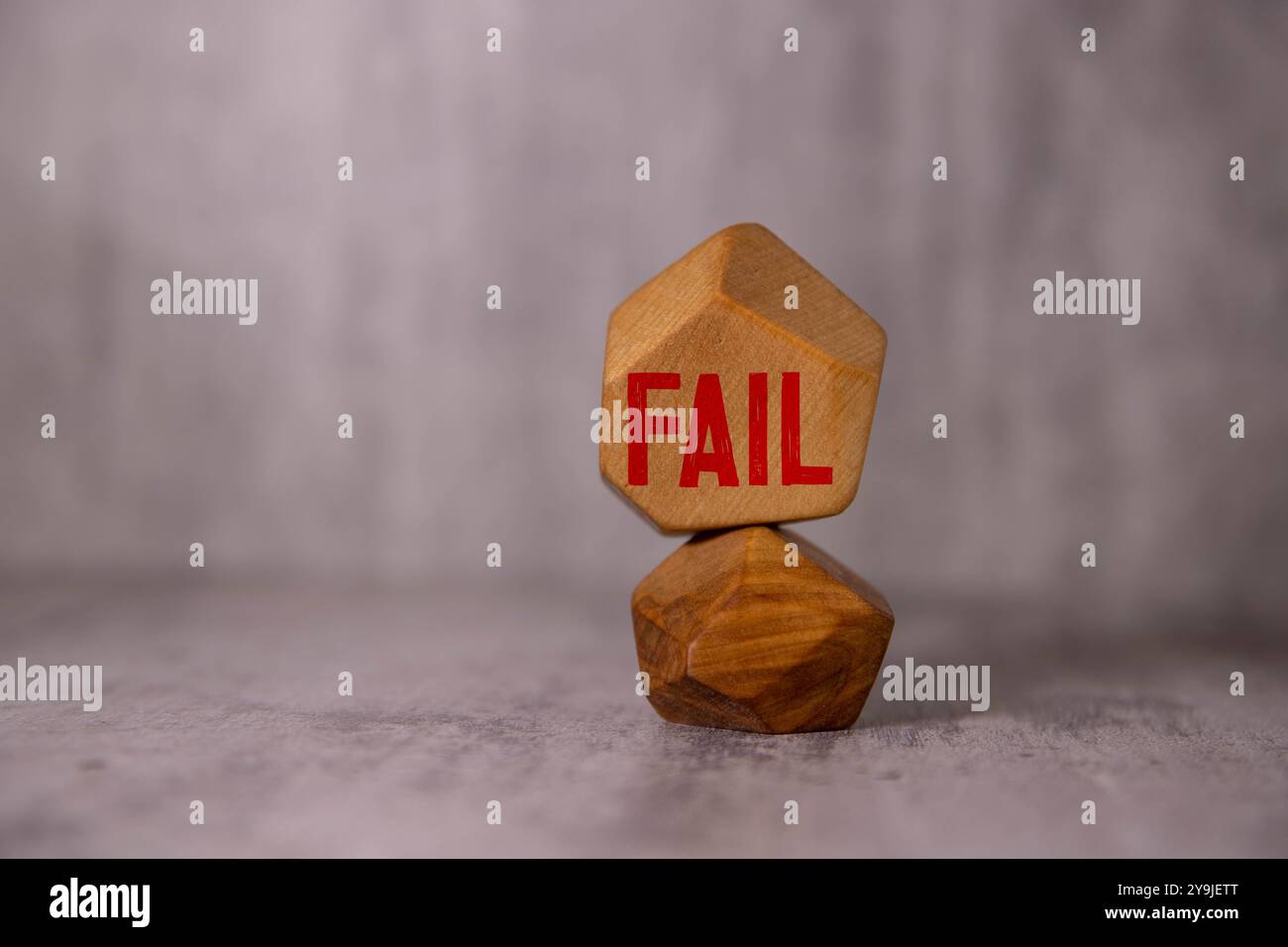 Business crisis concept. FAIL Word text Written on a sticker glued to ...