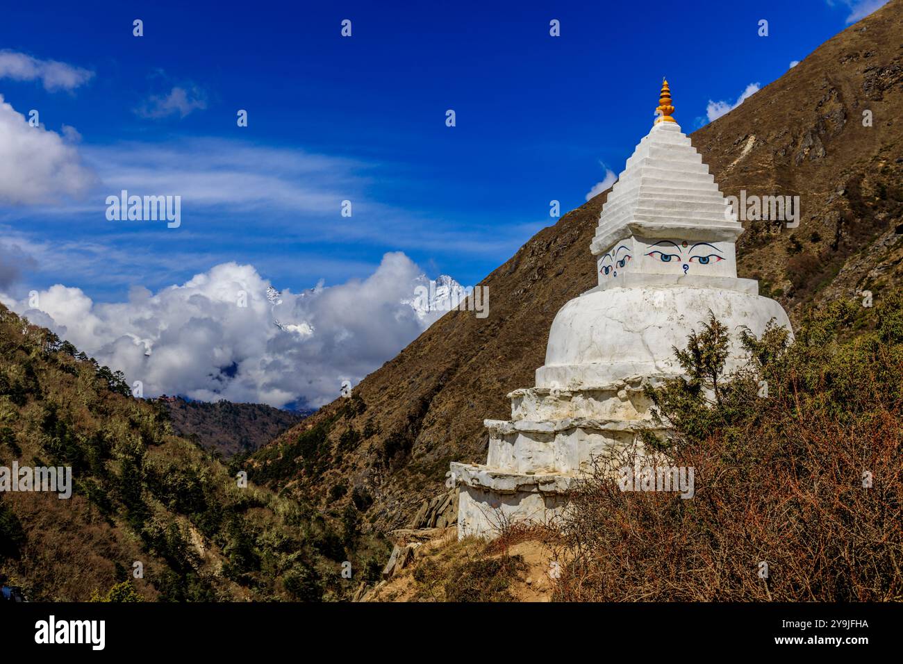 Buddhist stupa sacred building in Nepal. The greatest stupa in ...