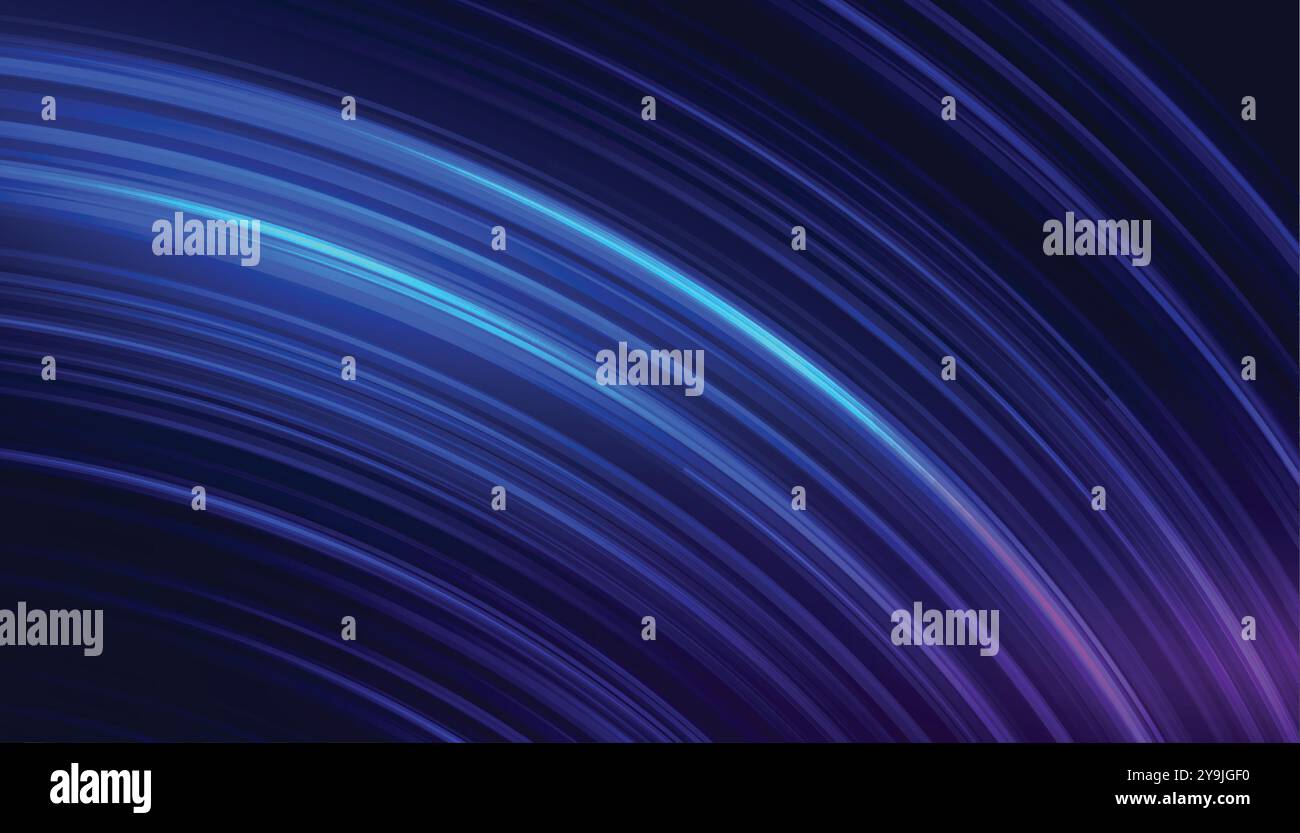 dynamic effect glowing curvy light trails banner design vector Stock ...