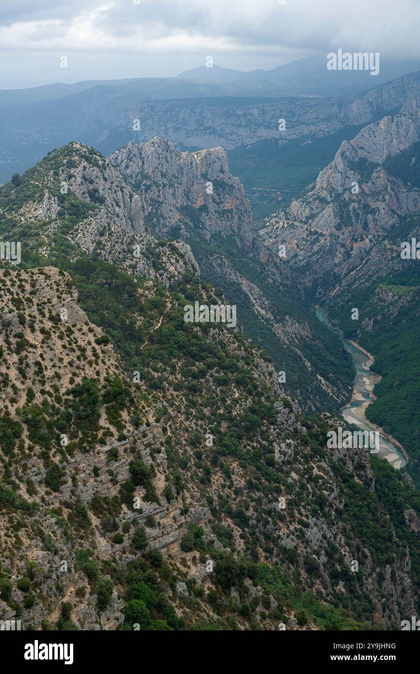 Verdon Gorge's Turquoise River Winding Through Dense Greenery with ...