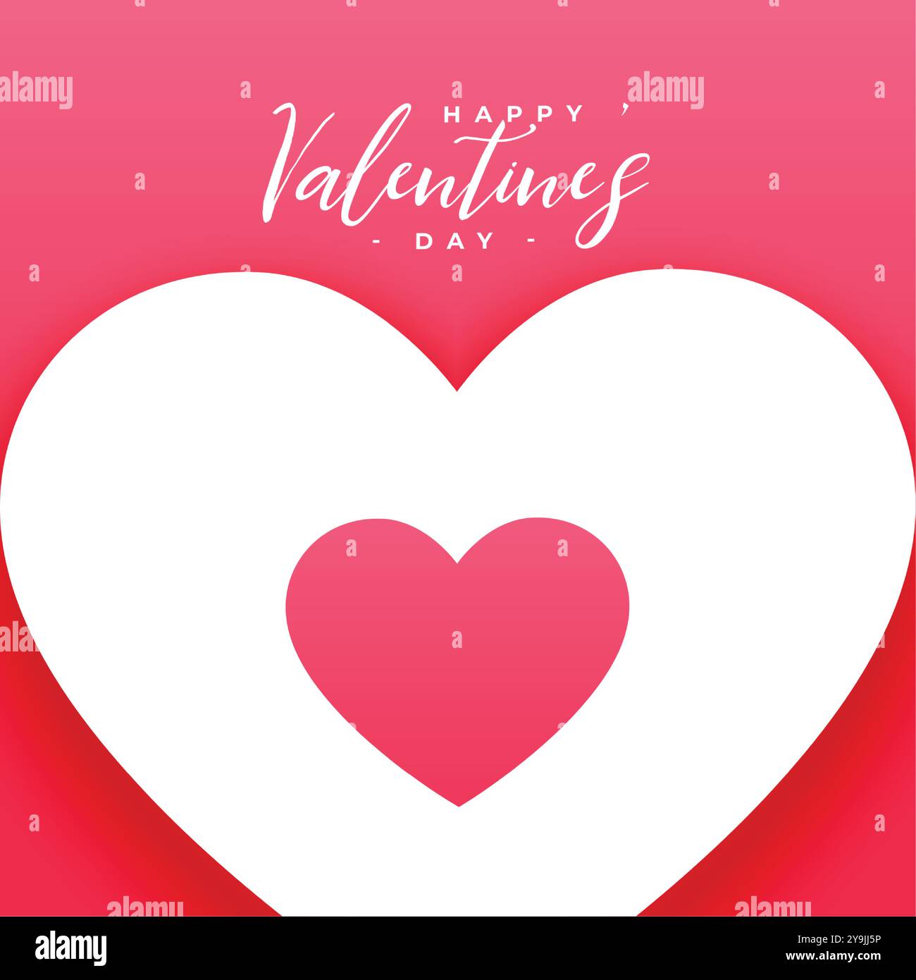valentine's day greeting background with cute heart vector Stock Vector ...