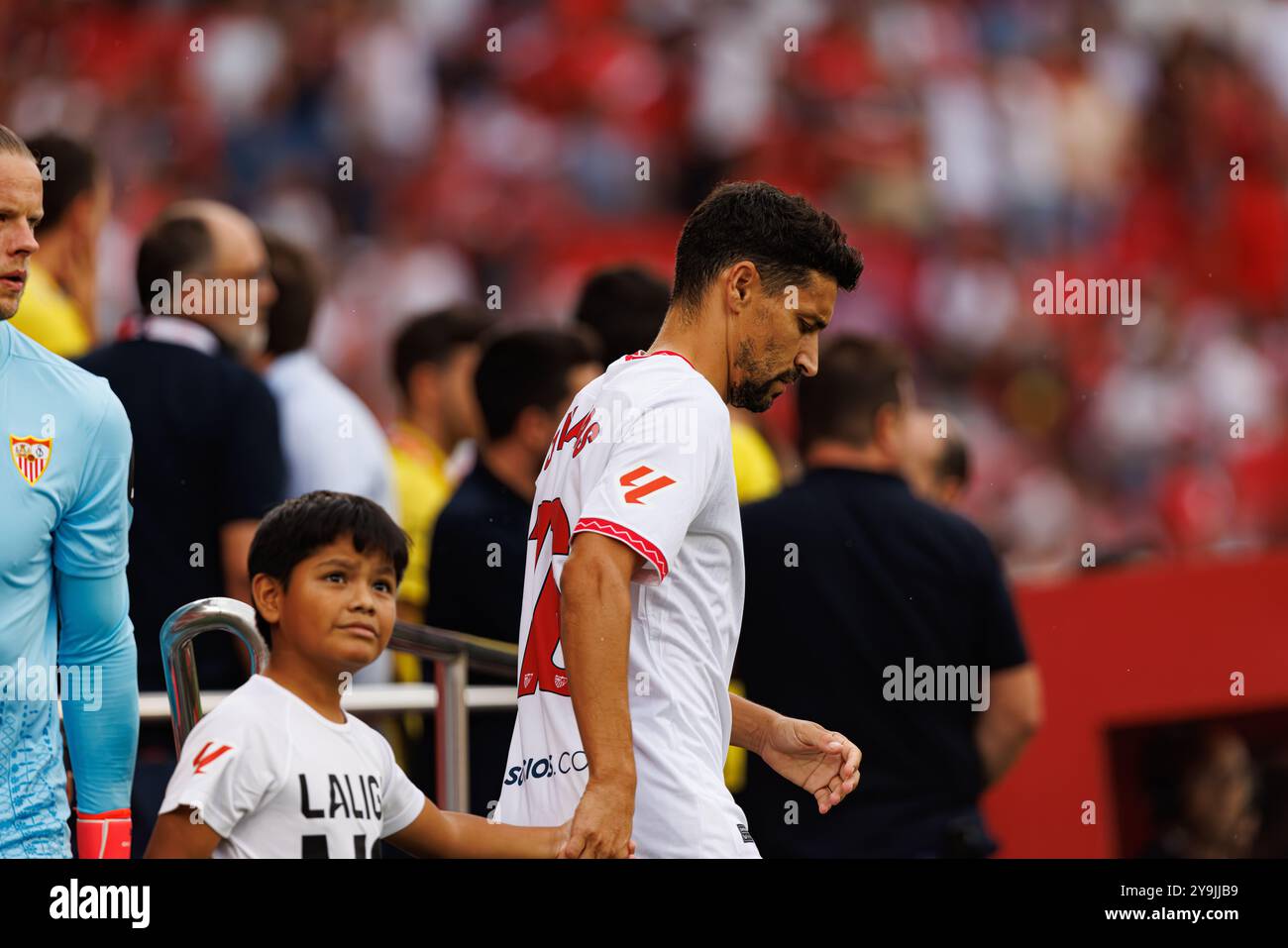 Jesus Navas seen during LaLiga EA SPORTS game between teams of Sevilla ...