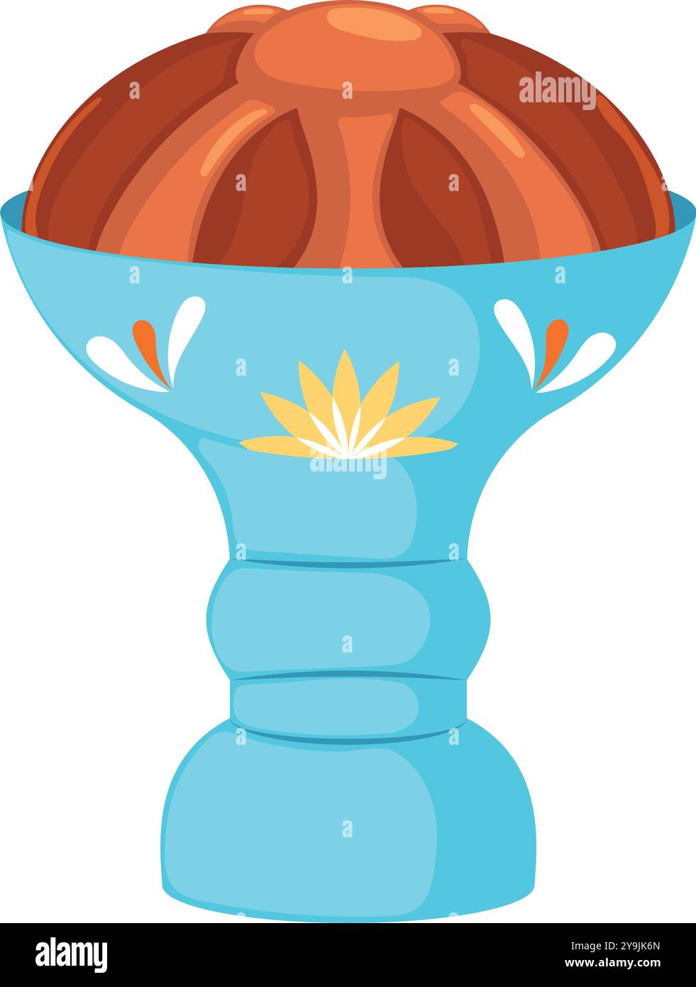 Traditional Mexican bread in blue decorated bowl, Vector Stock Vector ...