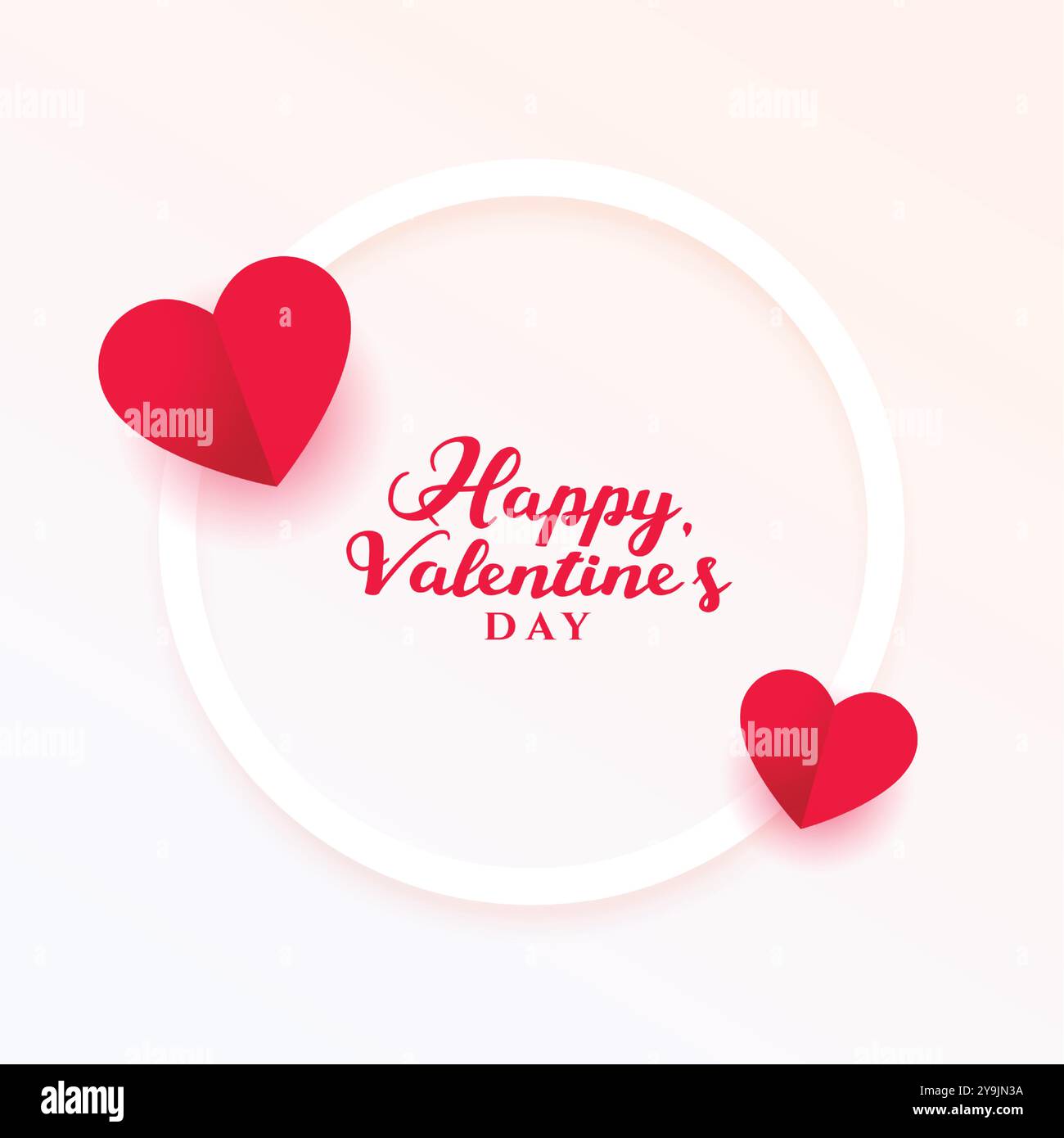 valentines day cute background with paper style hearts vector Stock ...