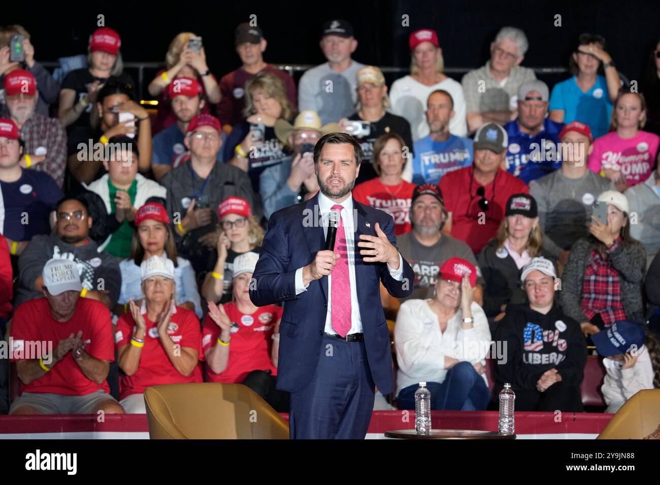 Republican vice president nominee Sen. JD Vance, R-Ohio, speaks during ...