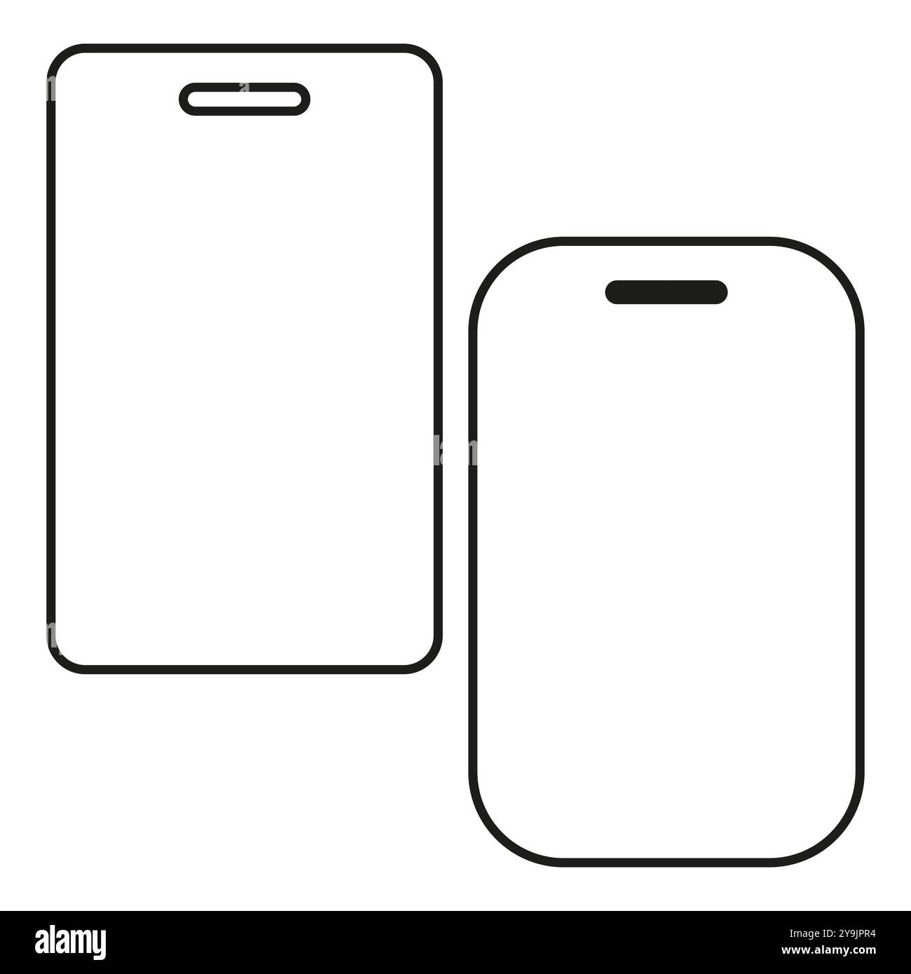 Smartphone icon. Mobile device symbol. Modern phone vector. Black ...