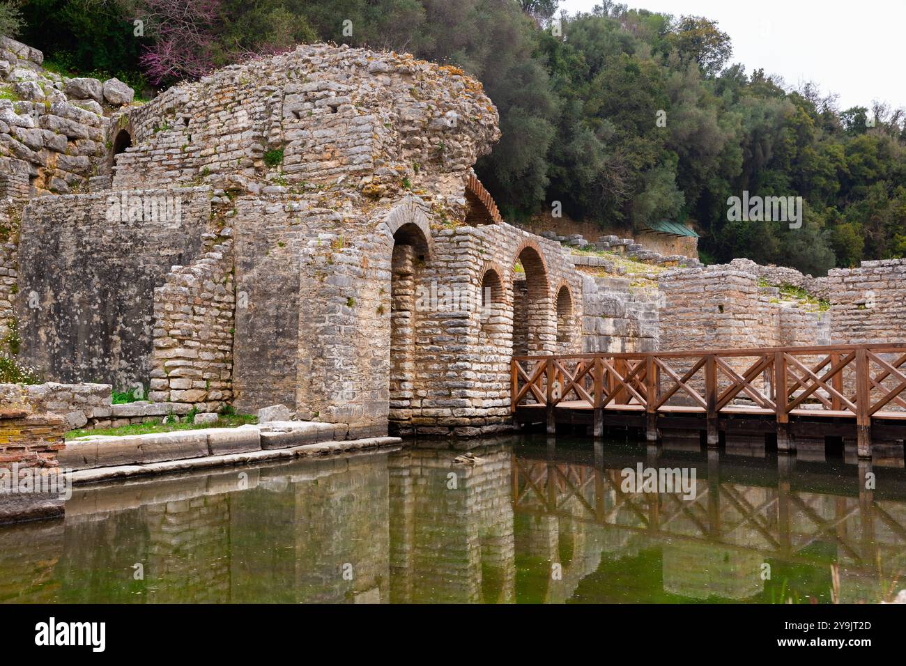 Amphitheater of ancient Baptistery at Butrint, Albania Stock Photo - Alamy