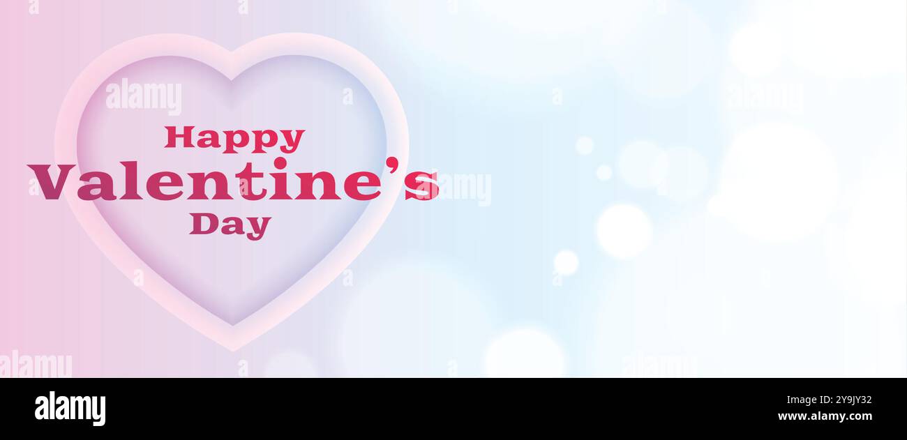 valentines day surprise and relationship banner with bokeh effect ...