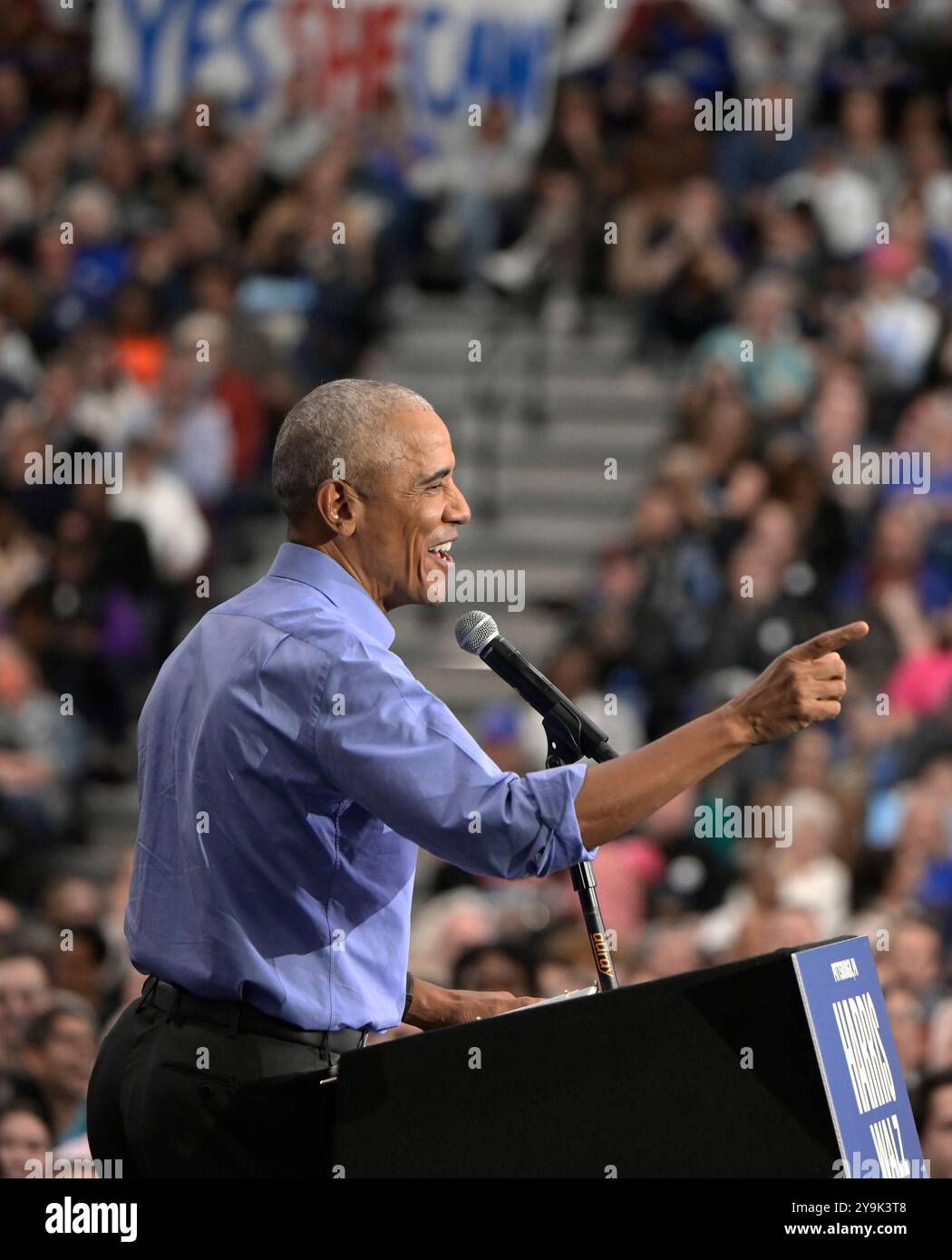 Pittsburgh, United States. 10th Oct, 2024. Former President Barack ...