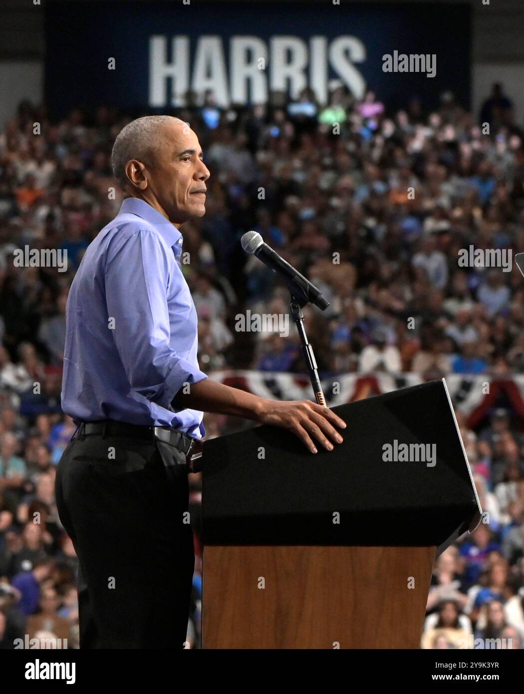 Pittsburgh, United States. 10th Oct, 2024. Former President Barack ...