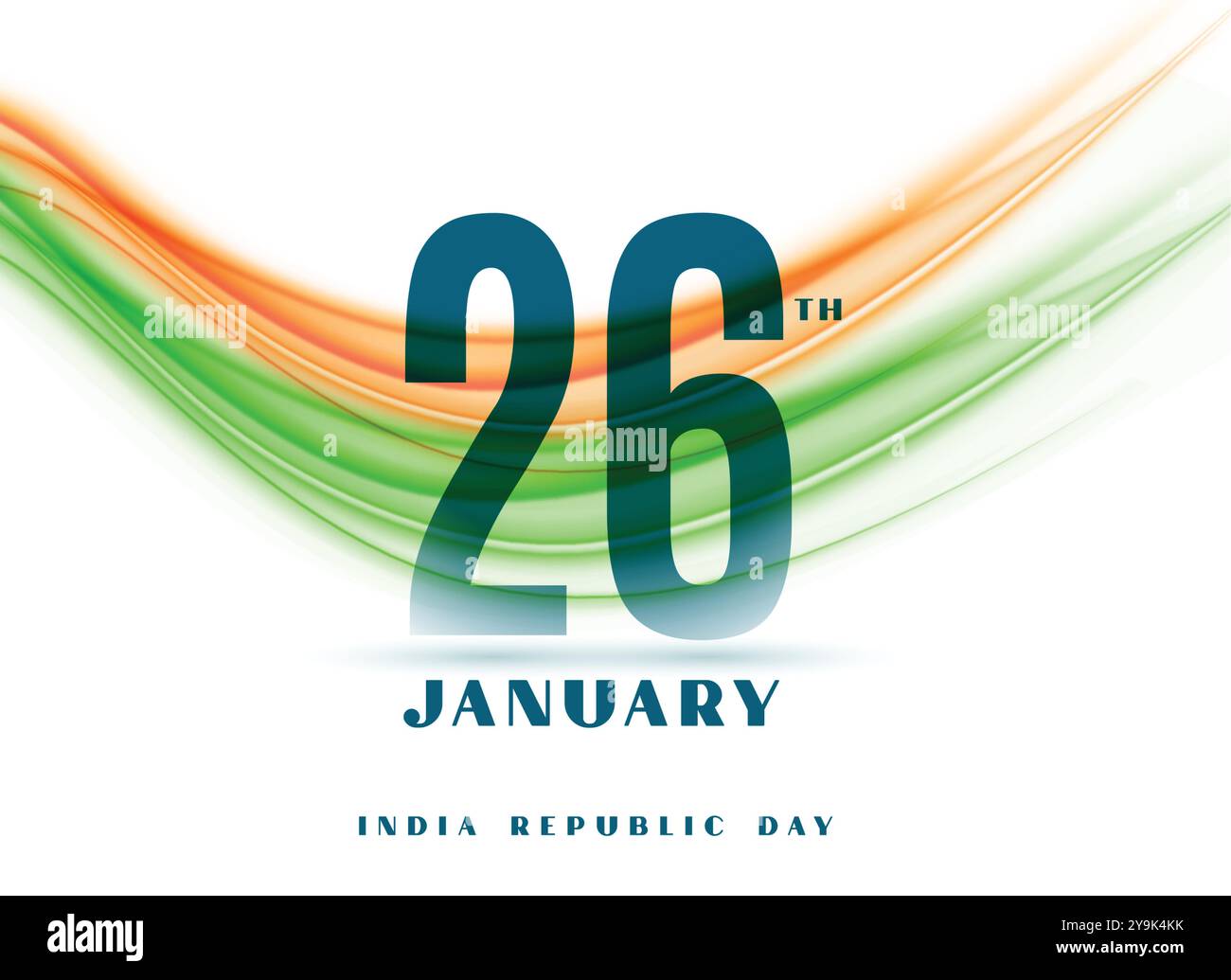 26th january happy republic day card with creative indian flag vector ...