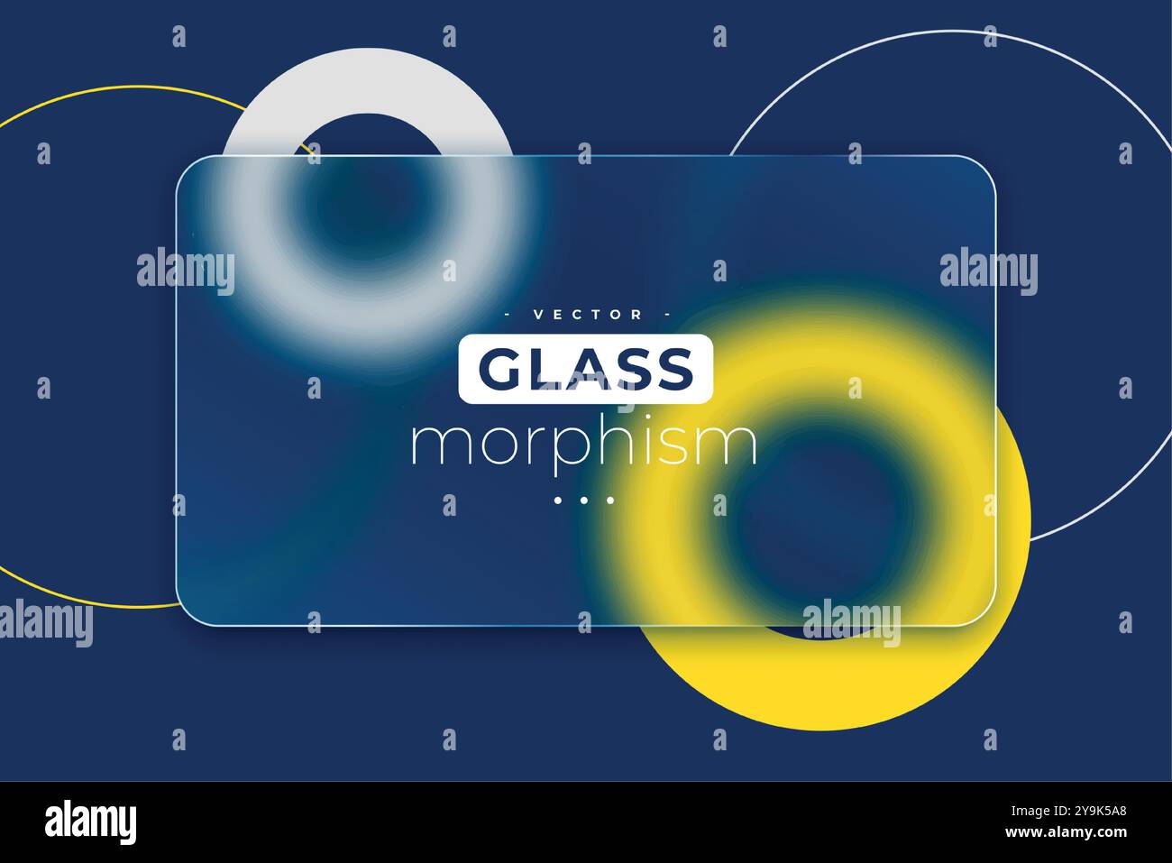 glass morphism background with transparent frosted effect vector Stock ...