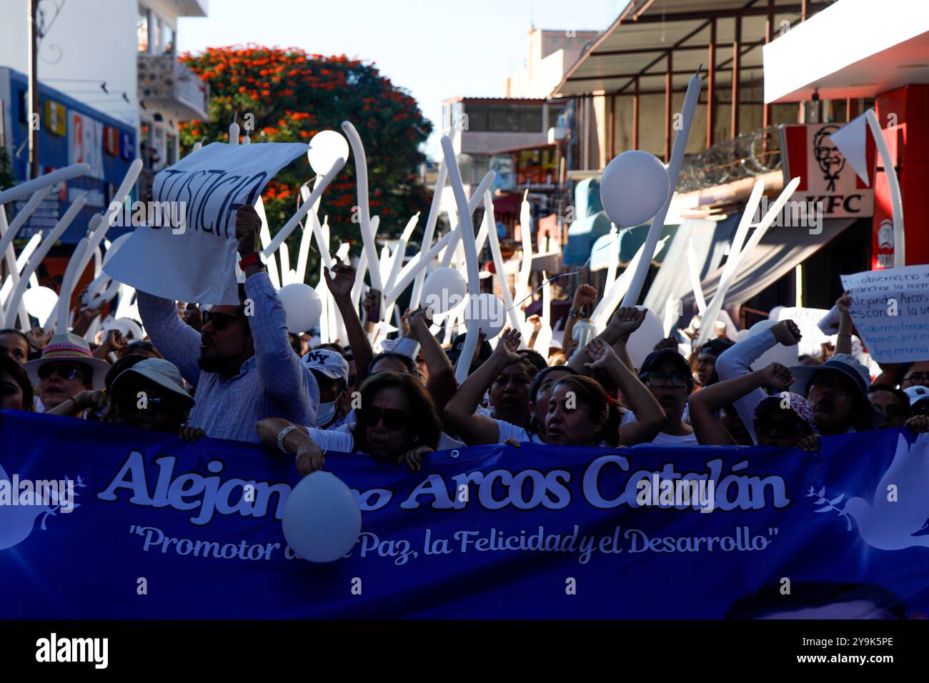 October 10, 2024, Chilpancingo, Guerrero, Mexico: Hundreds of citizens ...