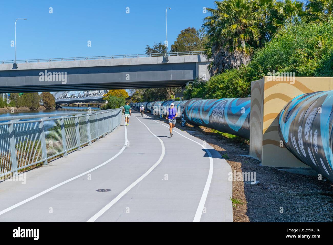 Sydney, Australia, 11 Oct 2024. A graffiti-covered 800-metre pipeline ...
