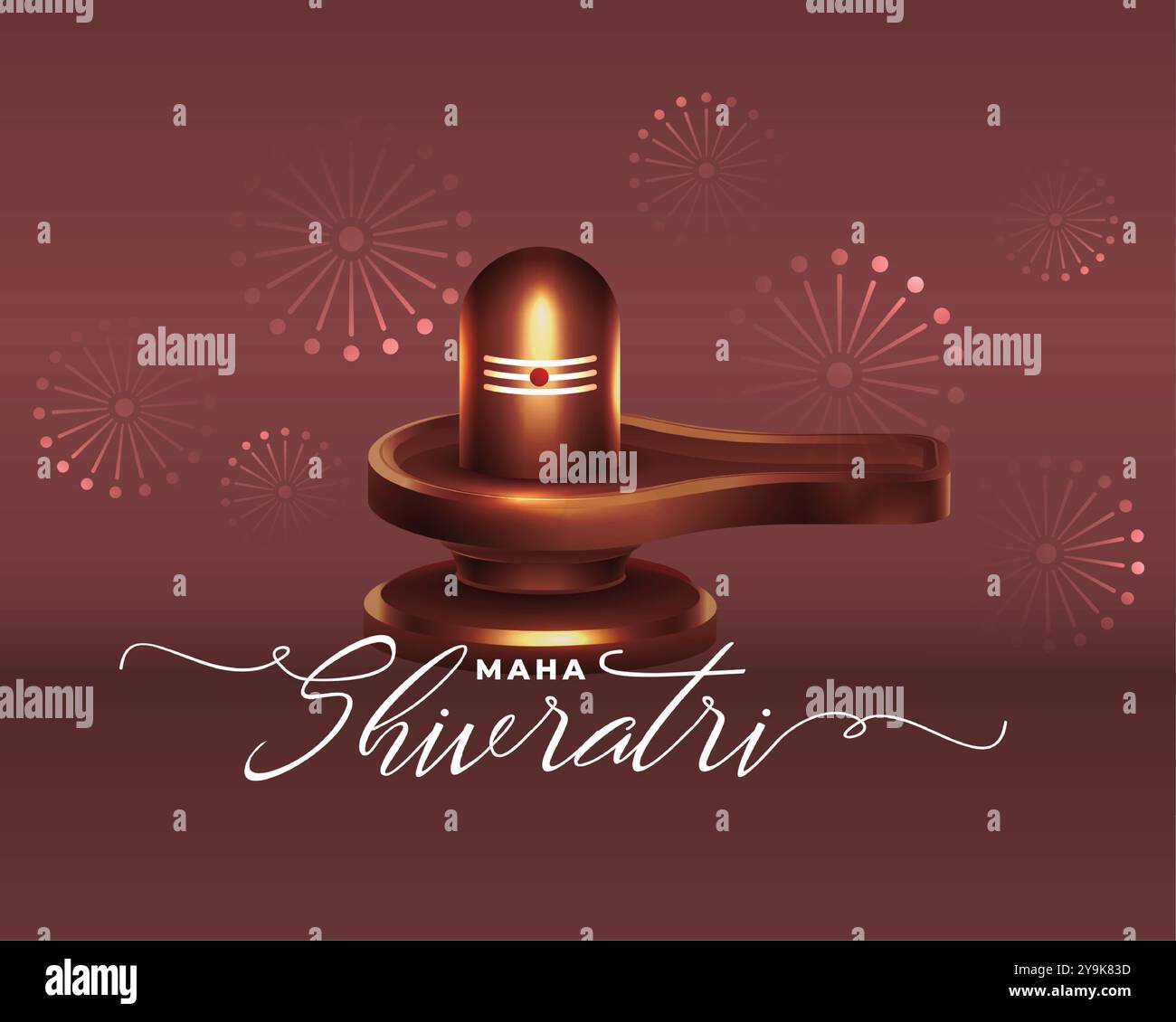 happy maha shivratri celebration card with lord shiv shivling design ...