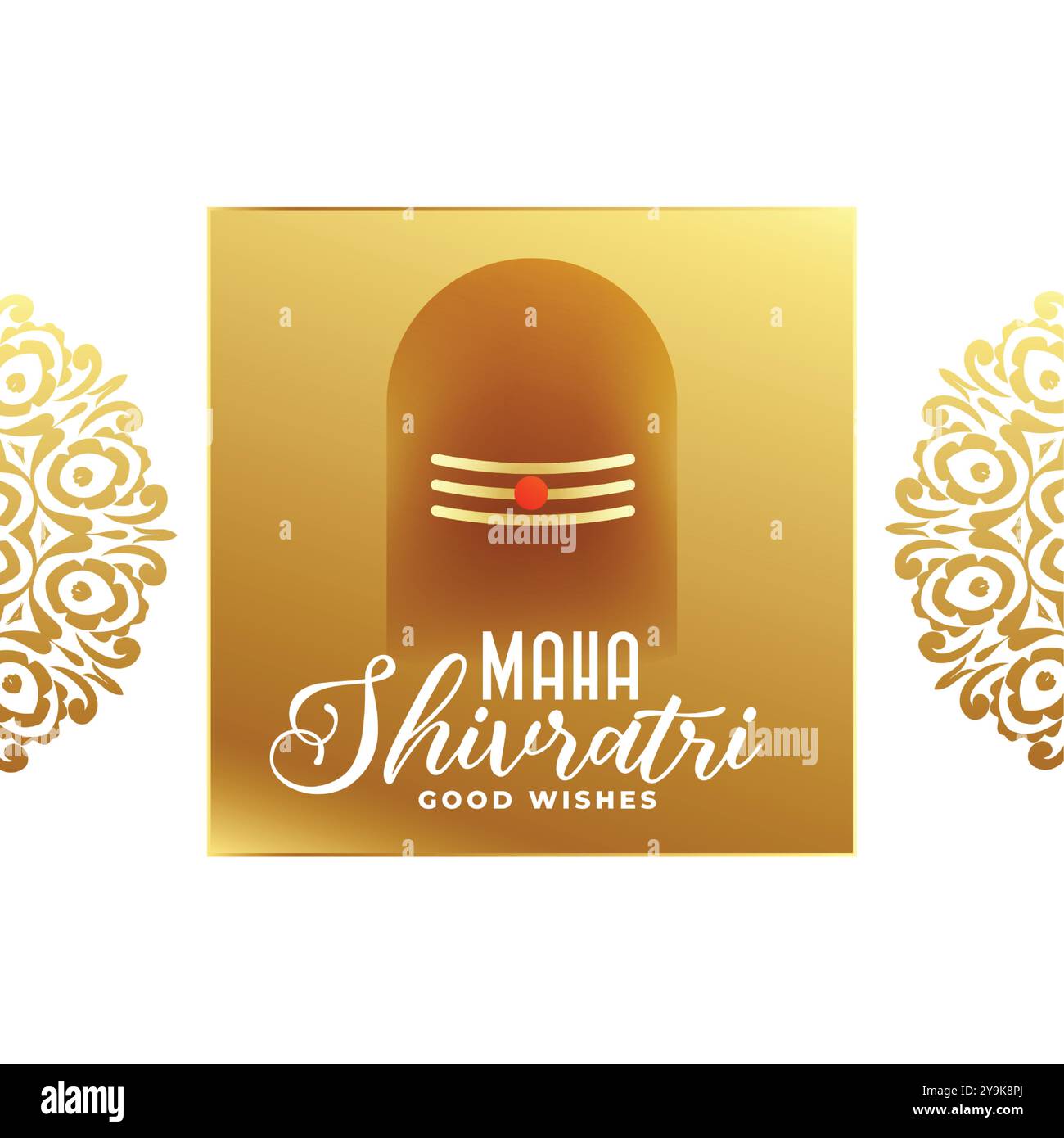 hindu festival maha shivratri wishes card with lord shiva lingam vector ...