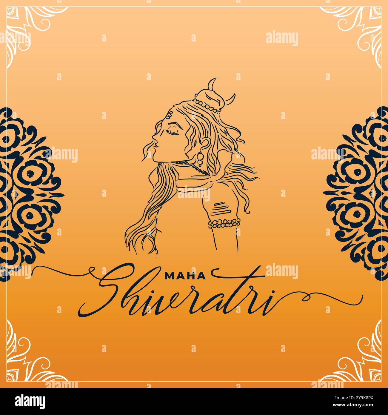 maha shivratri festival background with artistic lord shiva design ...