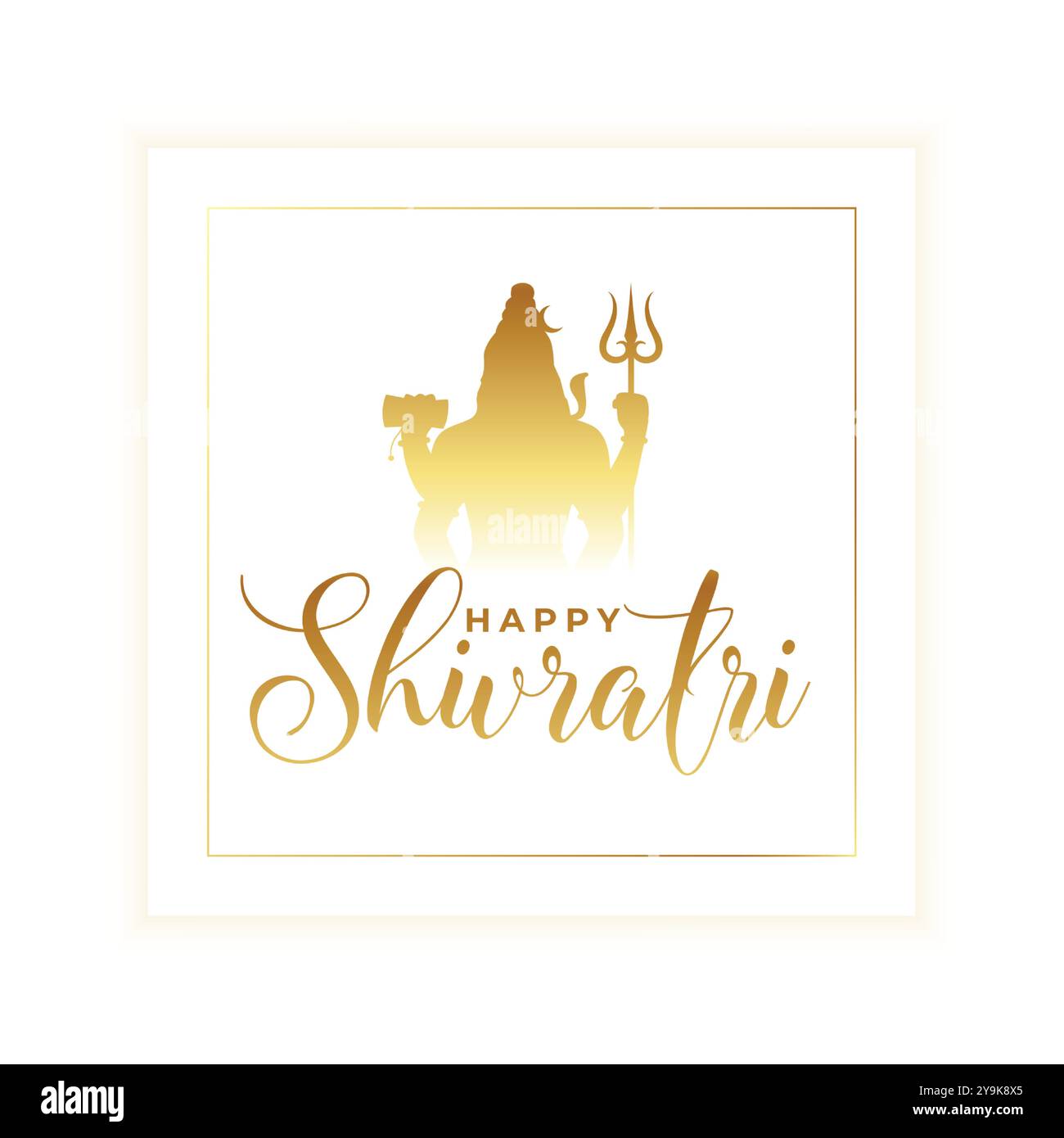 happy maha shivratri golden wishes card for hindu festival vector Stock ...