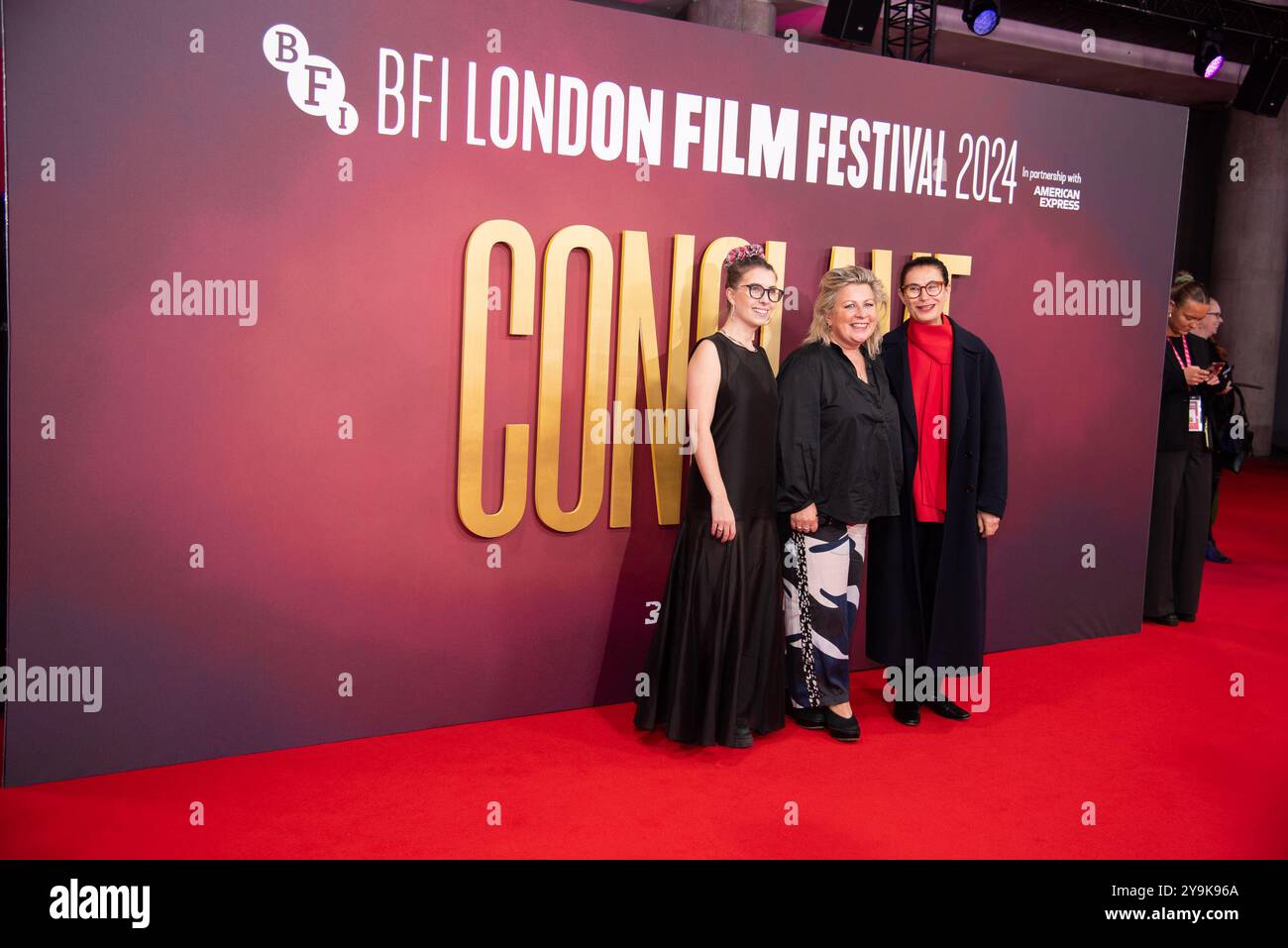 Suzie Davis (C) and Lisy Christl (R) attend the "Conclave" Headline ...