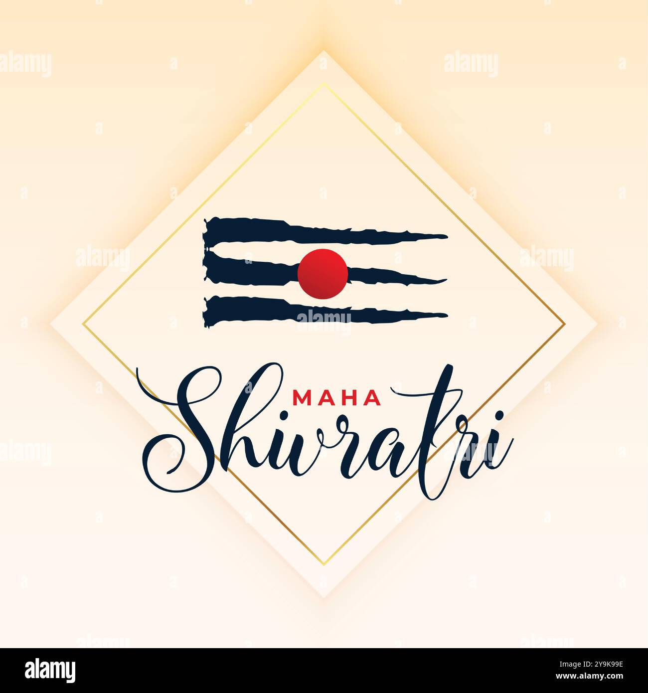 maha shivratri greeting card with lord shiv tilak design vector Stock ...