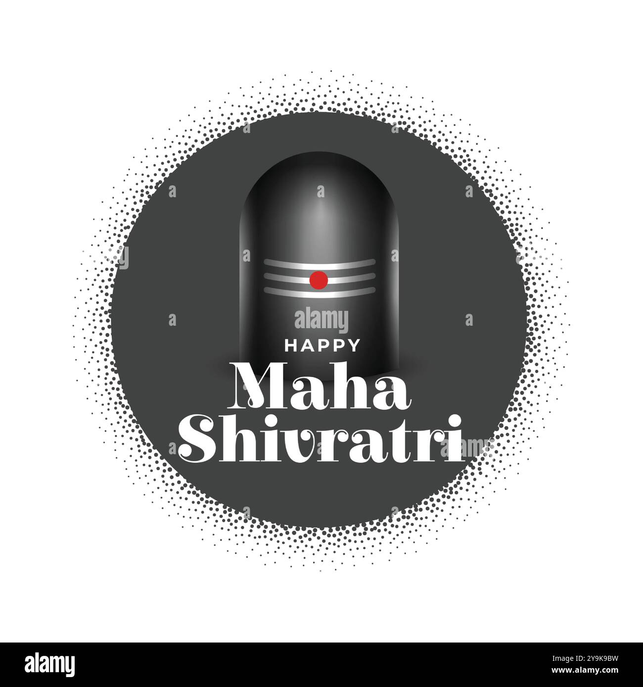 indian festival maha shivratri background with shiv lingam vector Stock ...